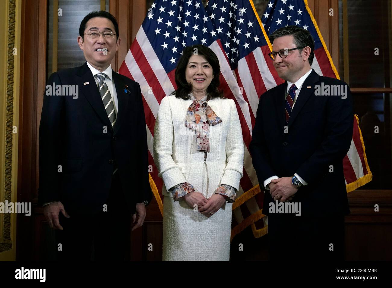 Speaker of the House Mike Johnson, R-La., greets Japanese Prime ...