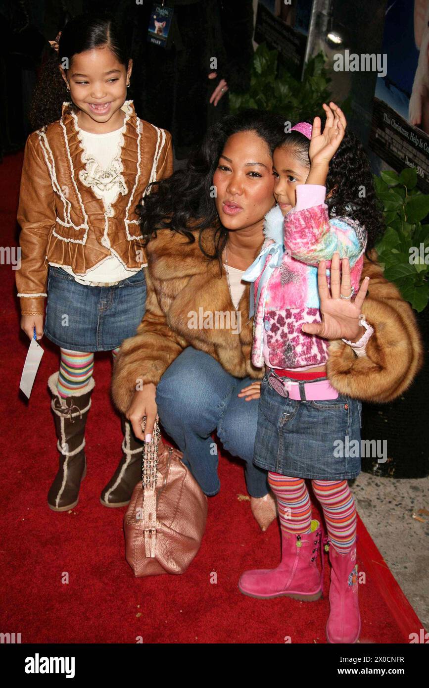 Kimora Lee Simmons and daughters Ming Lee Simmons and Aoki Lee Simmons attend a screening of ...