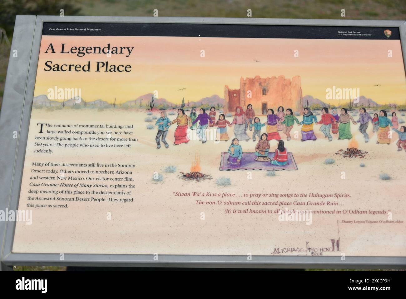 Coolidge, AZ., U.S.A., 3/16/2024.. Casa Grande Ruins National Monument ...
