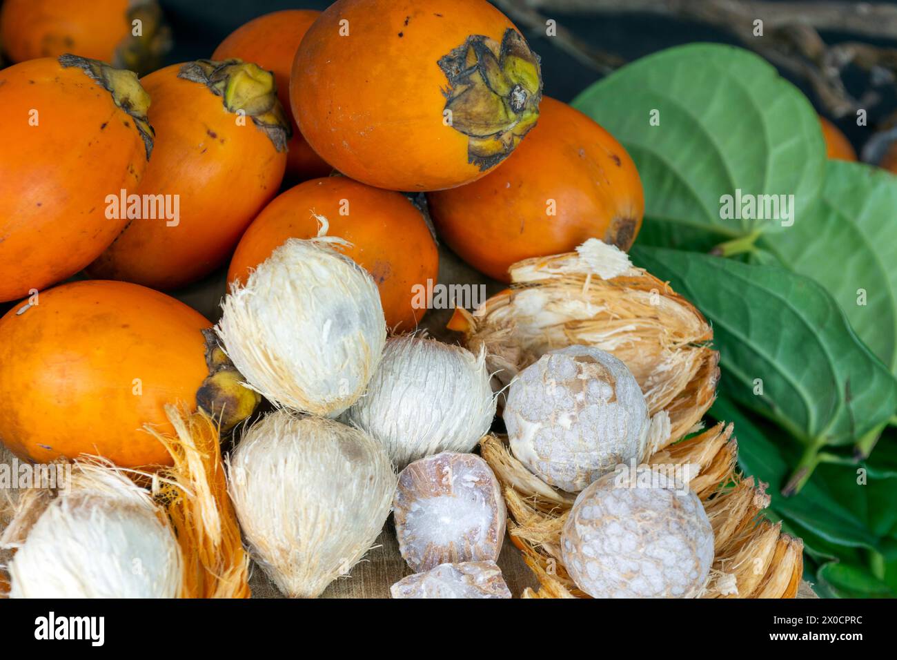 Ripe Betel nut or areca nut with betel leaf Stock Photo - Alamy