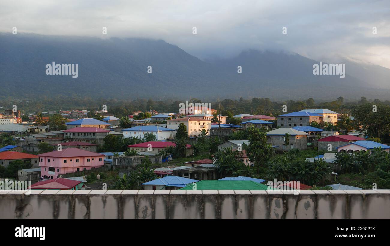 Views of life in Malabo, Equatorial Guinea. Street life merges with ...