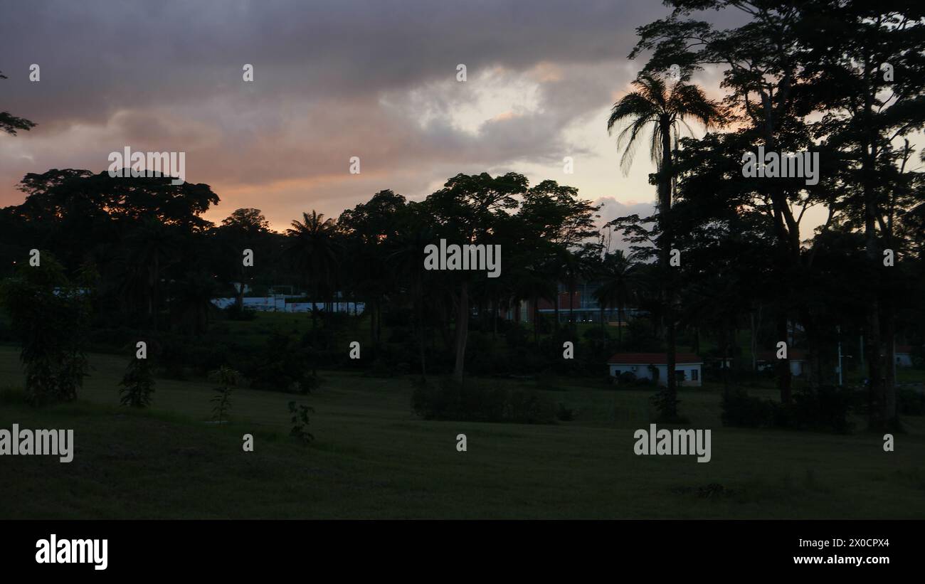 Views of life in Malabo, Equatorial Guinea. Street life merges with ...