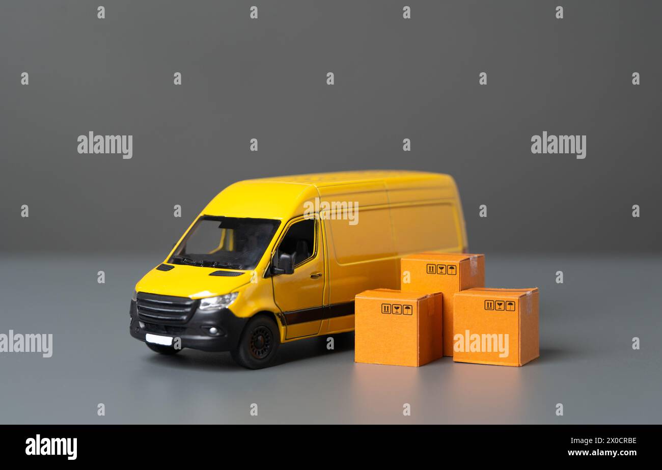 Van and parcel boxes. Delivery of online orders and purchases. Supply ...