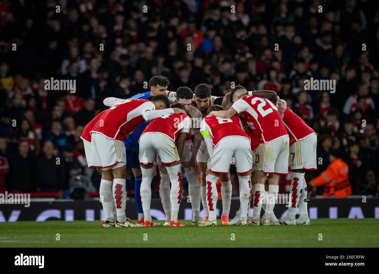 London, England. 09th Apr 2024. Teamkreis Arsenal: William Saliba ...