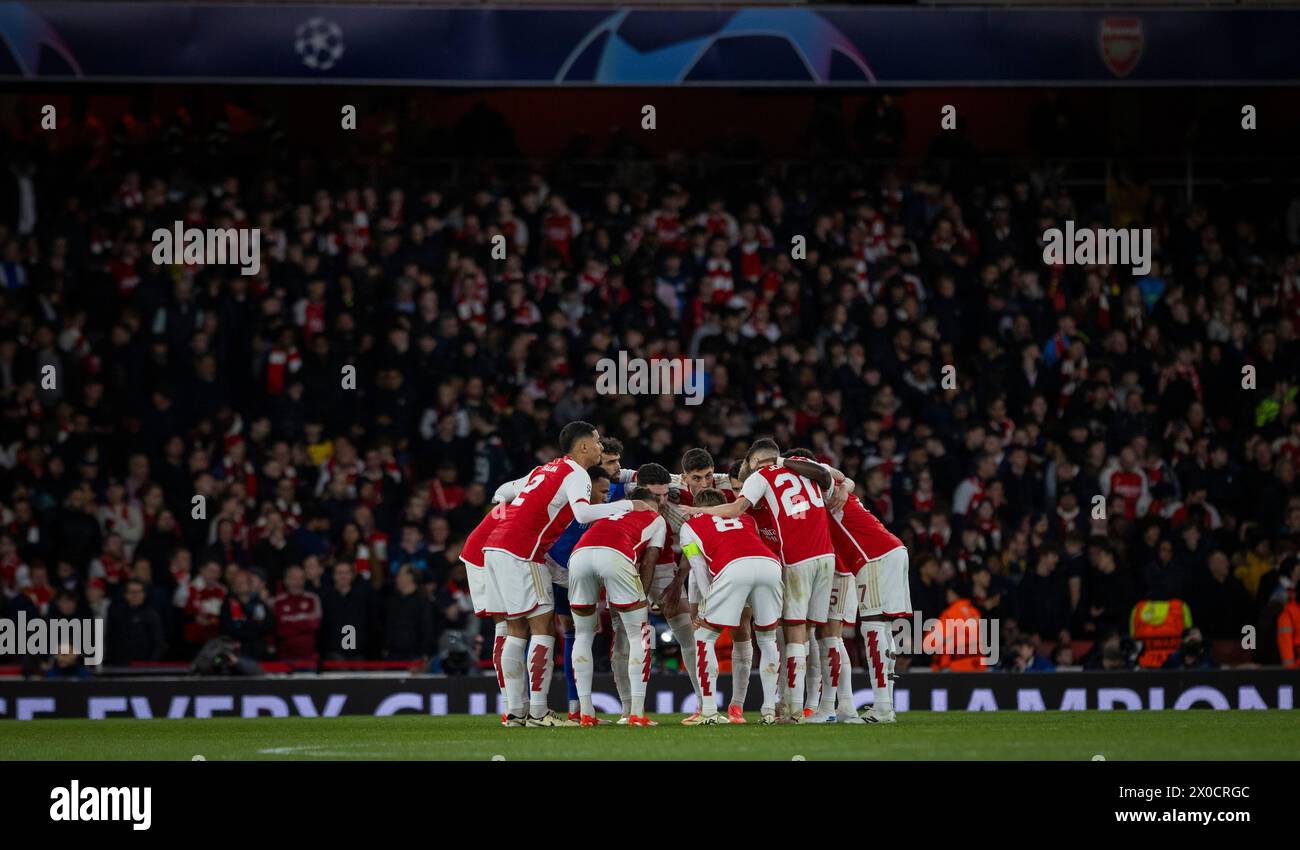 London, England. 09th Apr 2024. Teamkreis Arsenal: William Saliba ...