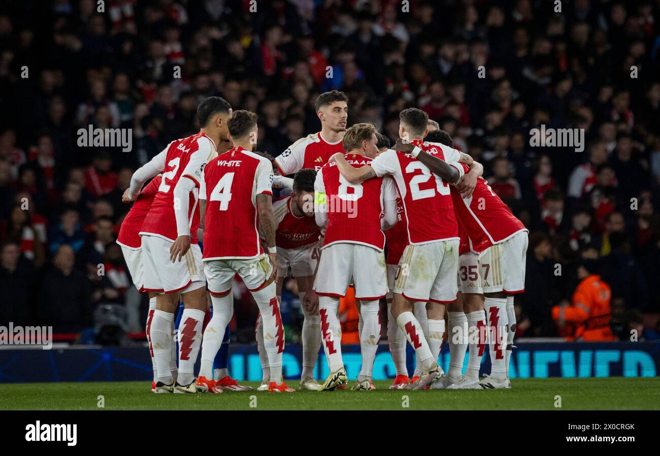 London, England. 09th Apr 2024. Teamkreis Arsenal: Declan Rice (Arsenal ...