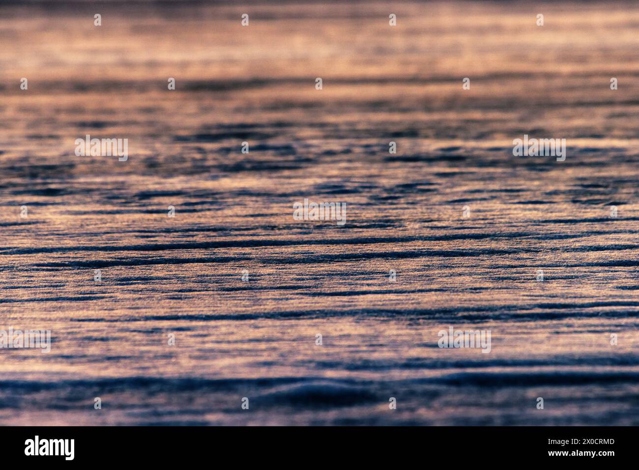 North-eastern European river after frosty winter. Porous ice was ...