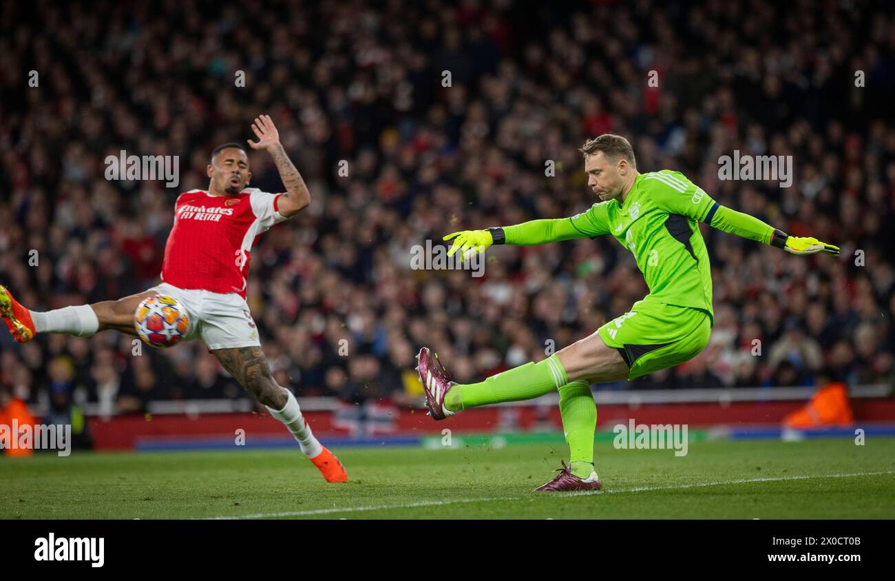 London, England. 09th Apr 2024. Torwart Manuel Neuer (Muenchen) Gabriel ...