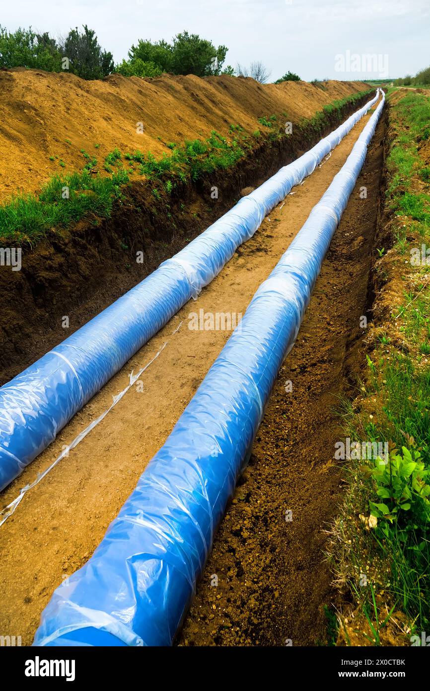 Construction of a water conduct. A double thread of large diameter ...