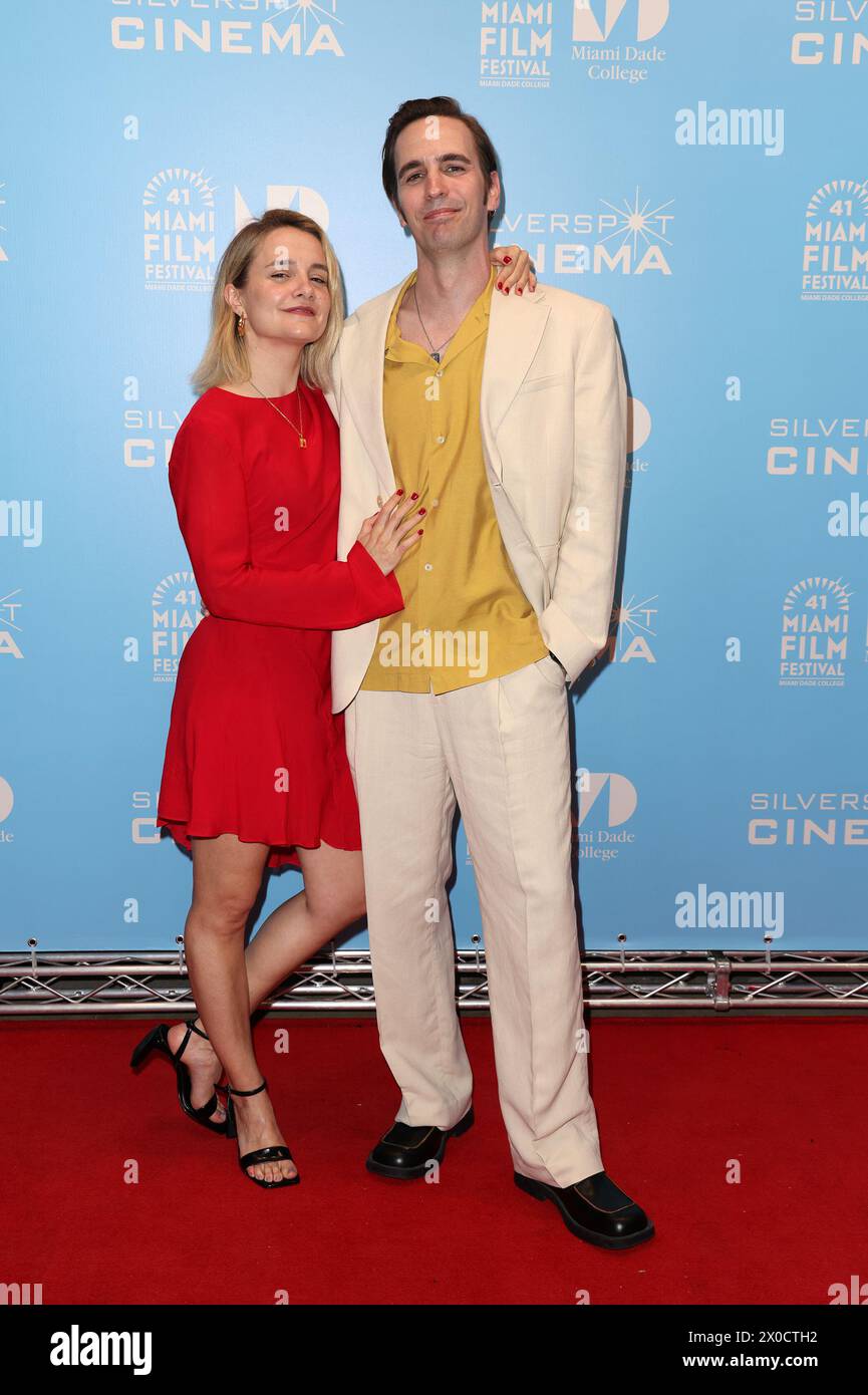 MIAMI, FL-April 10: Carla Fuentes and Director, Guille Polo are seen ...