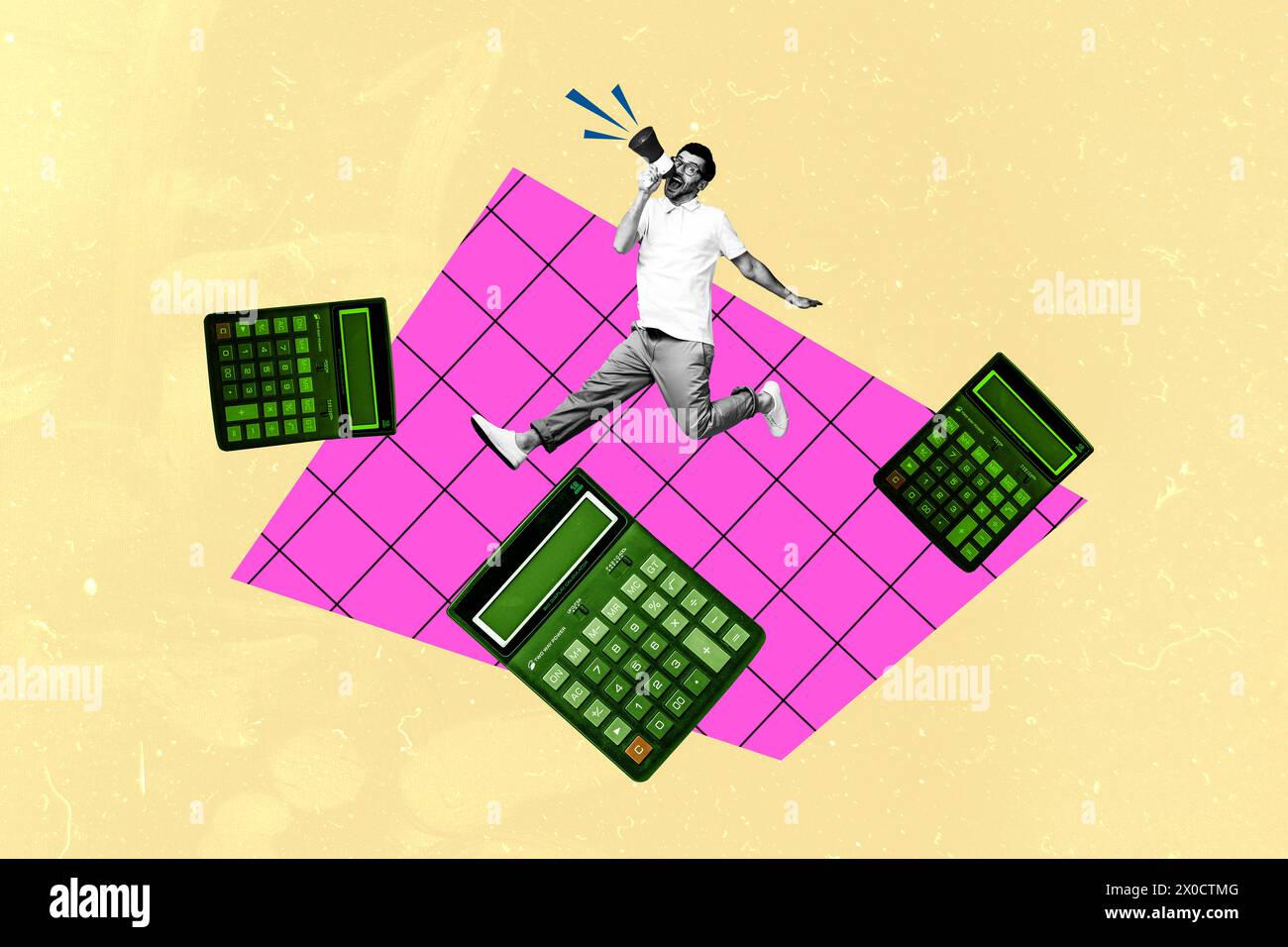 3D photo collage composite trend artwork sketch image of black white ...