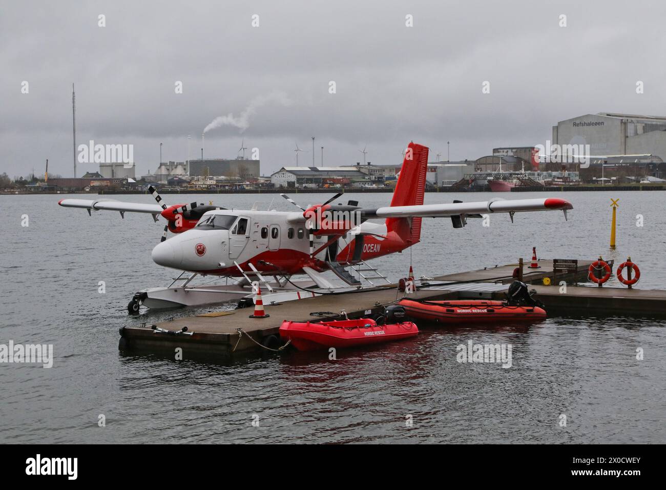 Red and white float plane Copenhagen Denmark April 2024 Stock Photo - Alamy