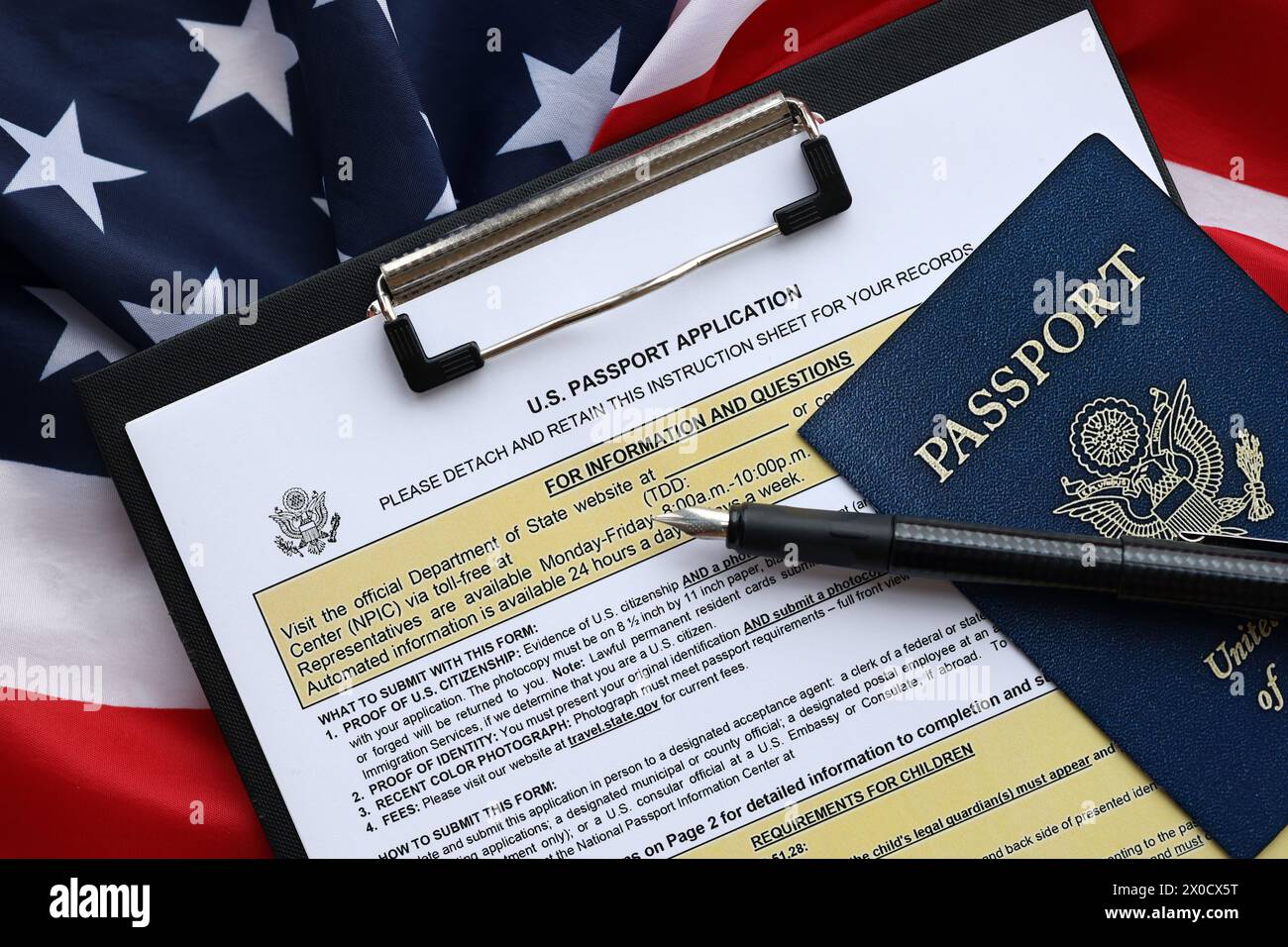 Department Of State Form Ds11 Application For A U S Passport Lies On
