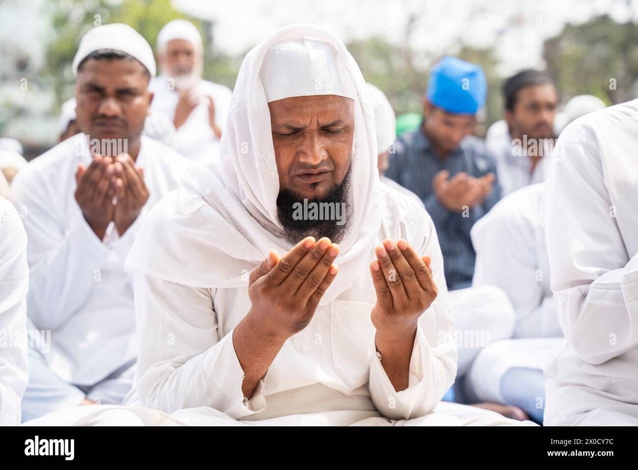 GUWAHATI, INDIA - APRIL 11: Muslims gather to perform Eid al-Fitr ...