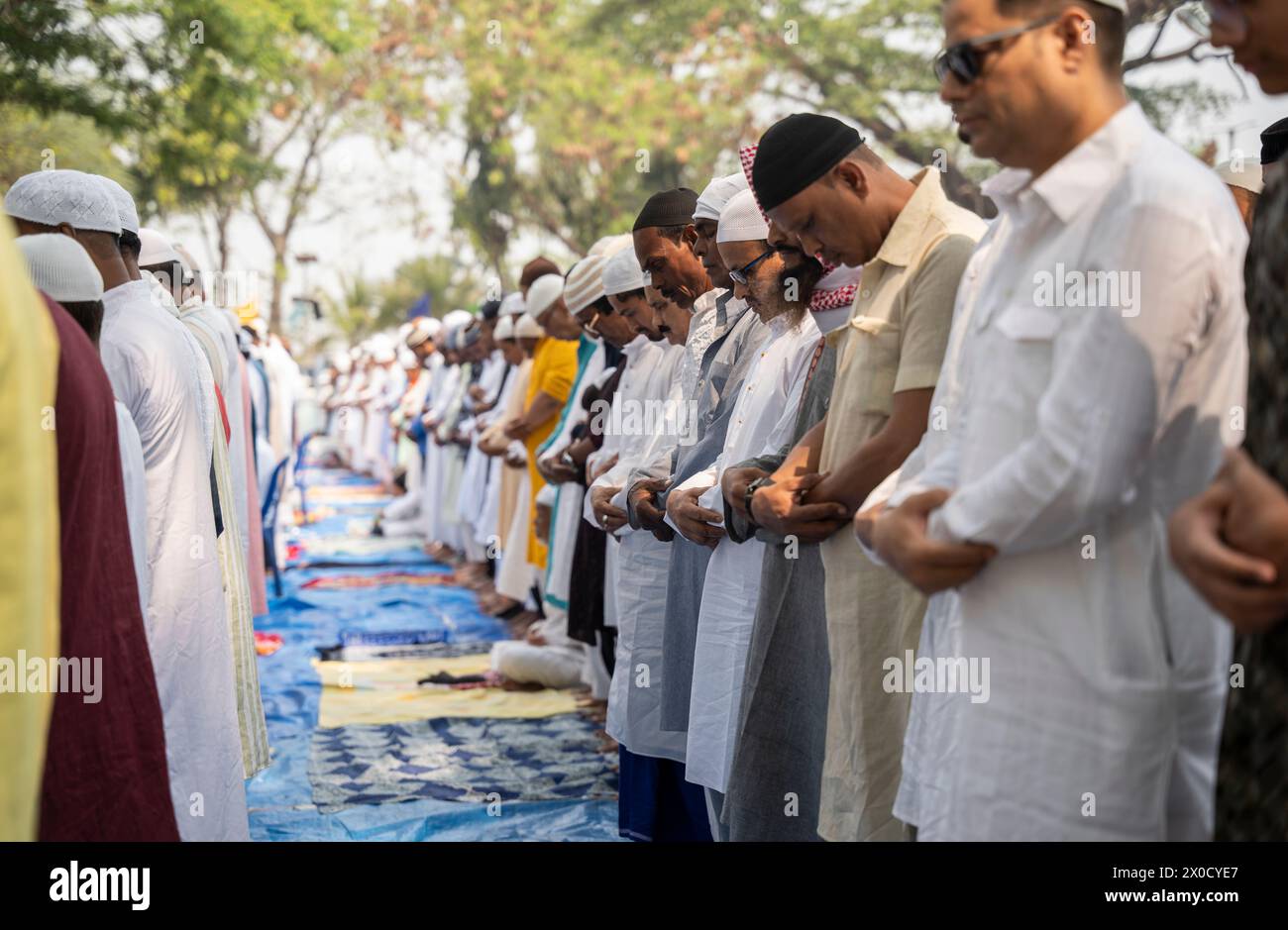 GUWAHATI, INDIA - APRIL 11: Muslims gather to perform Eid al-Fitr ...