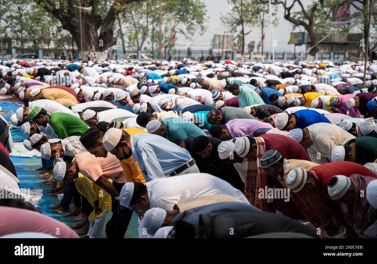 GUWAHATI, INDIA - APRIL 11: Muslims gather to perform Eid al-Fitr ...
