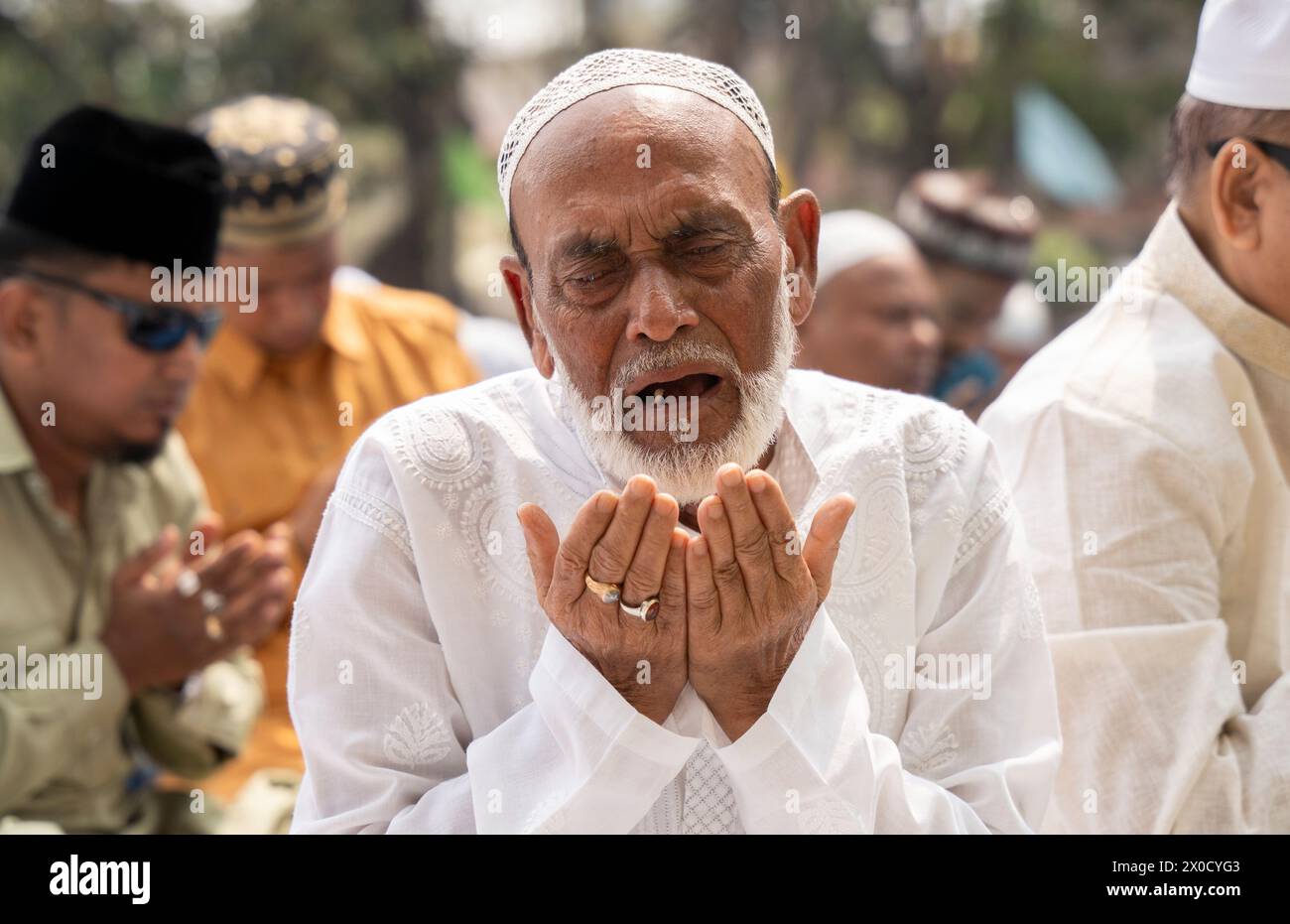 GUWAHATI, INDIA - APRIL 11: Muslims gather to perform Eid al-Fitr ...