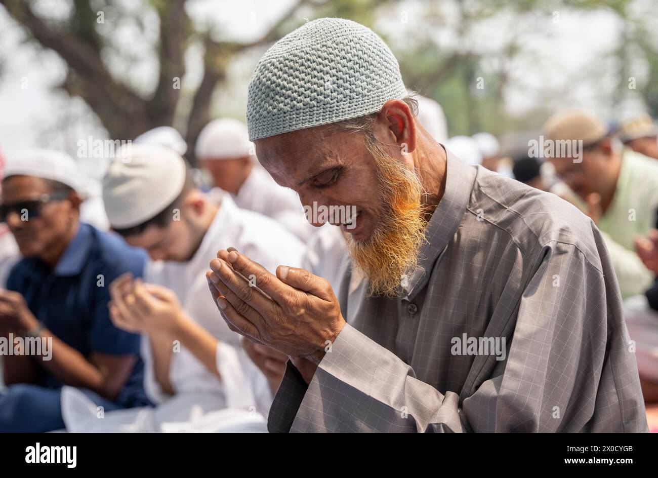 GUWAHATI, INDIA - APRIL 11: Muslims gather to perform Eid al-Fitr ...
