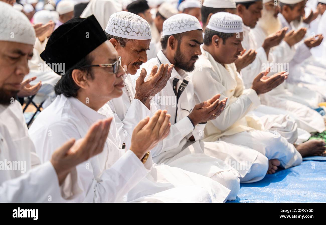GUWAHATI, INDIA - APRIL 11: Muslims gather to perform Eid al-Fitr ...