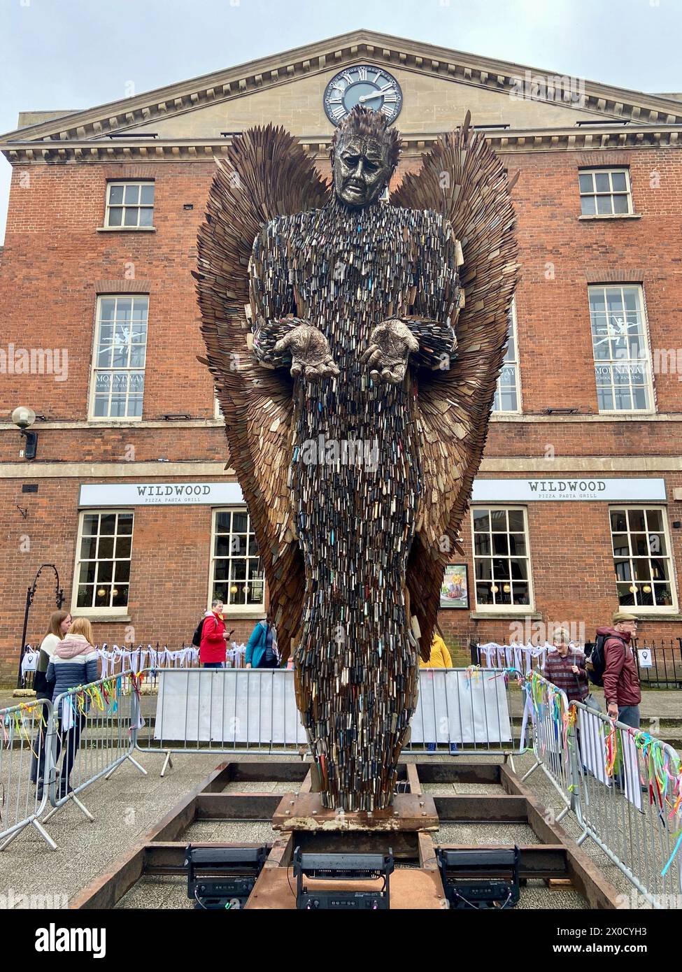 the knife angel anti knife crime sculpture in taunton parade somerset ...