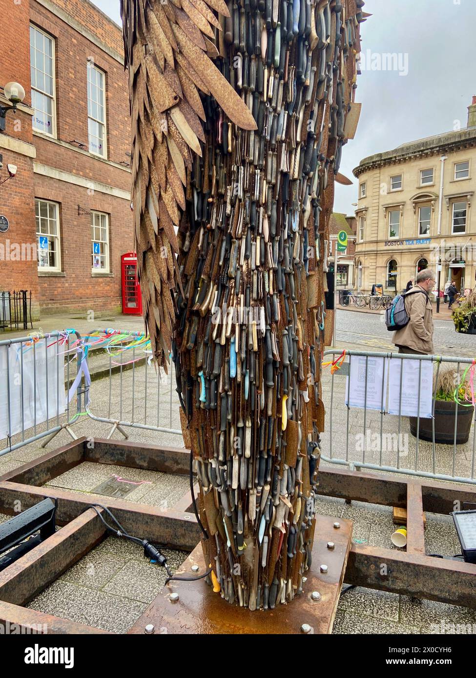 the knife angel anti knife crime sculpture in taunton parade somerset ...