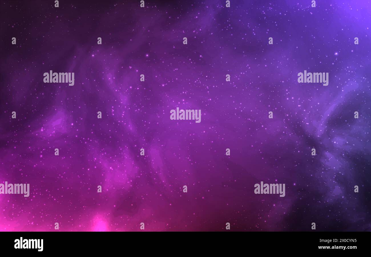 Cosmos background. Outer space with purple nebula. Bright colorful ...
