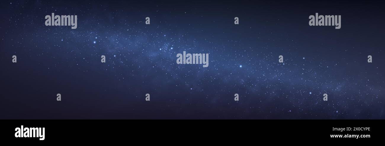 Milky way. Realistic starry background. Wide night sky with shining ...