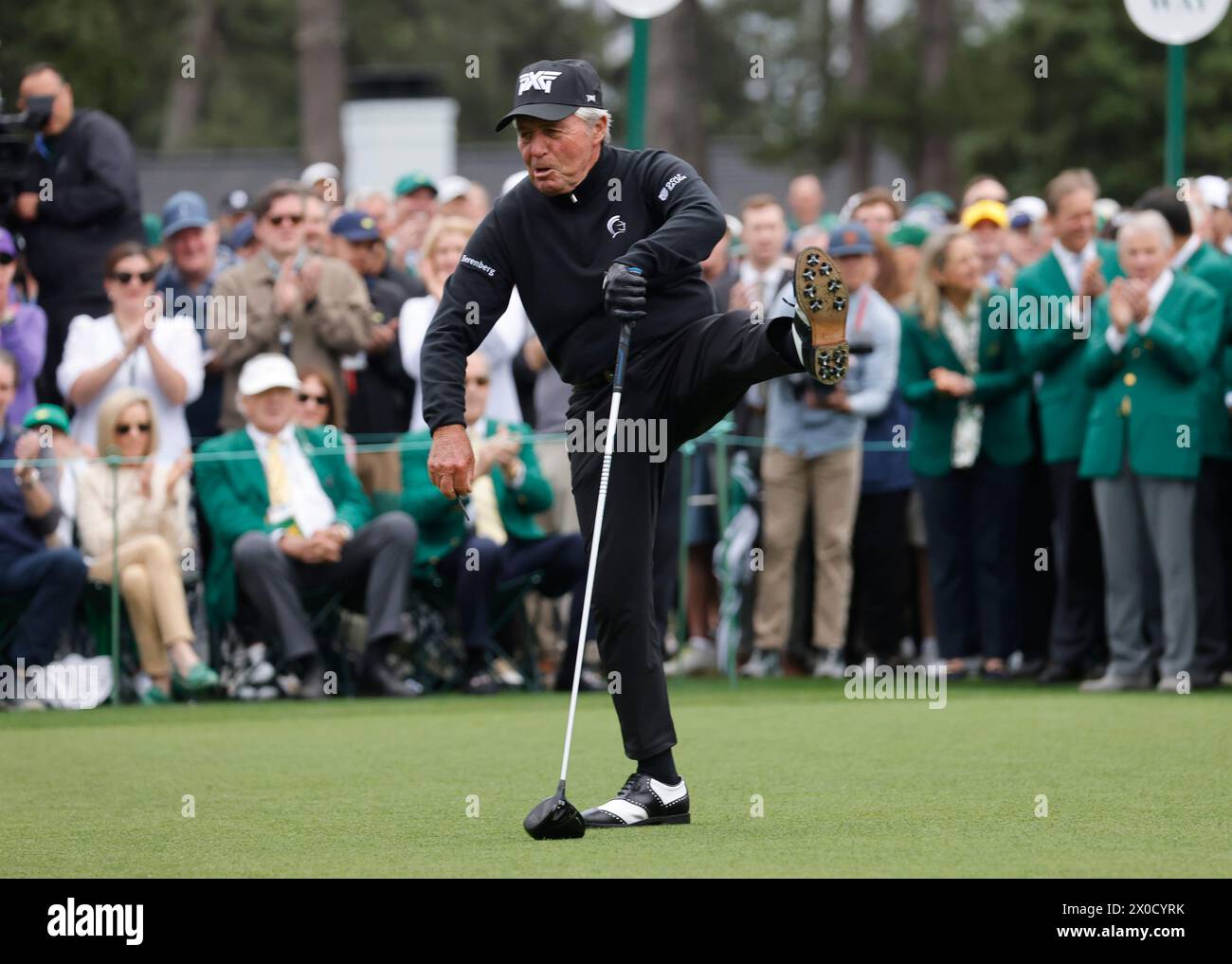 Augusta, United States. 11th Apr, 2024. Honorary starter Gary Player ...