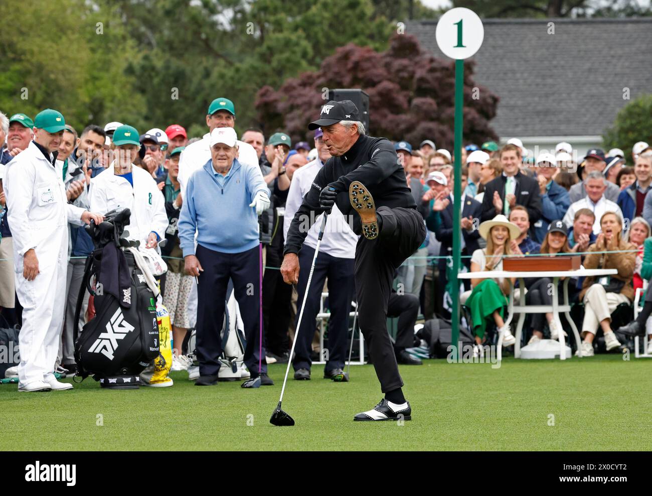 Augusta, United States. 11th Apr, 2024. Honorary starter Gary Player ...