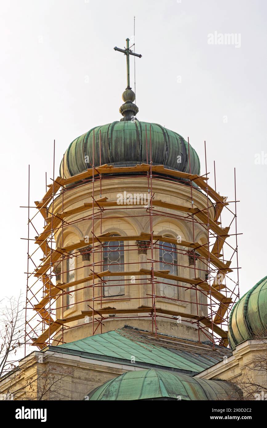 Scaffolding at Tower Renovation of Cathedral Temple Saint Dimitar in ...