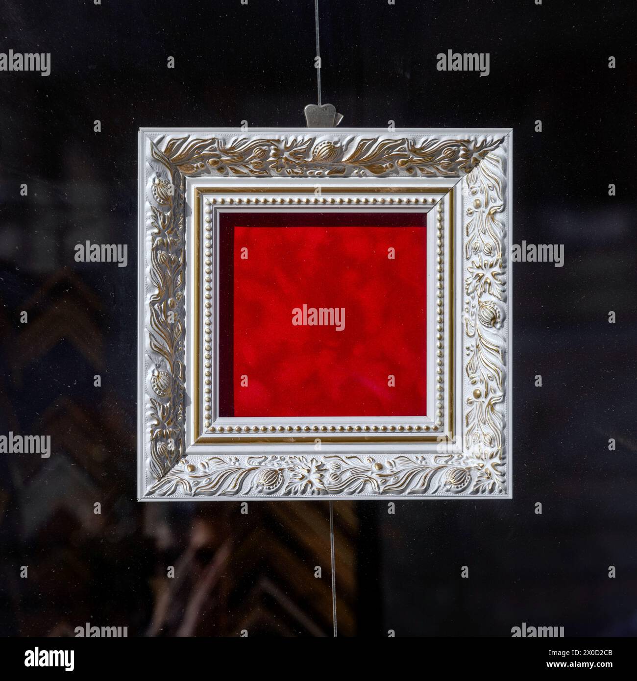 Engraved Squared Shape Picture Frame Copy Space Stock Photo - Alamy