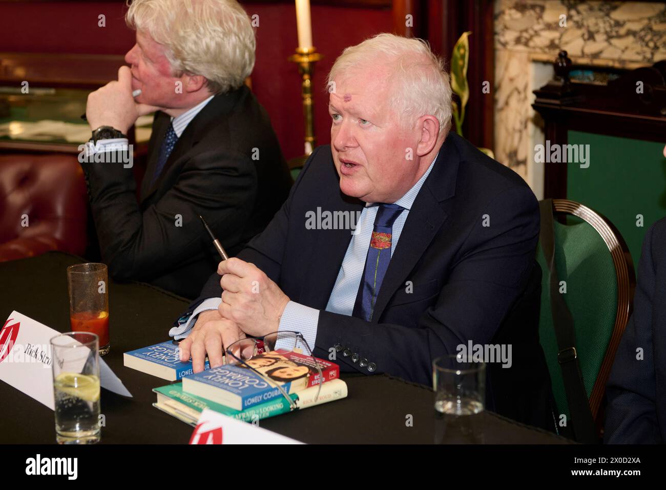 Rick Stroud & Charles Spencer The Oldie Literary Lunch 09-04-24 Stock ...