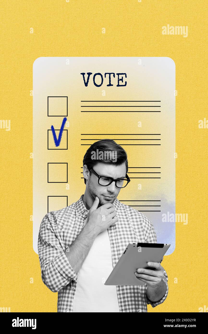 Composite trend artwork sketch image 3D photo collage of black white ...