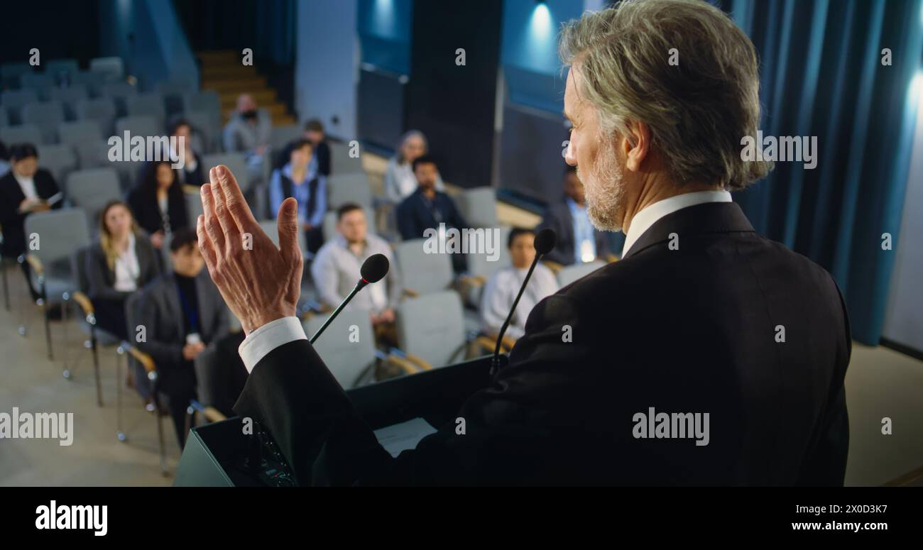 Back view politician activist hi-res stock photography and images - Alamy