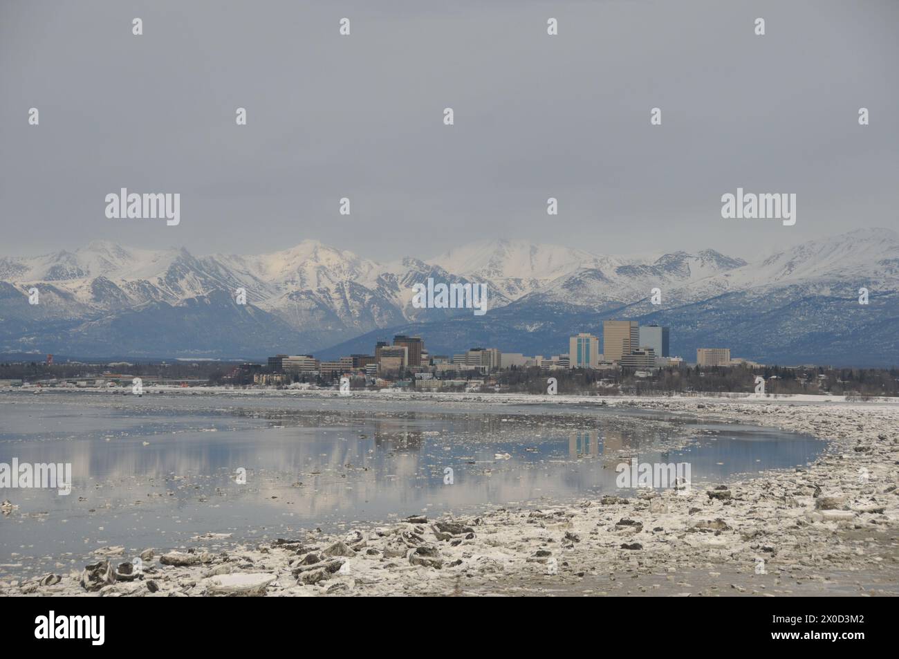 Wide, Anchorage in Early Spring Stock Photo - Alamy