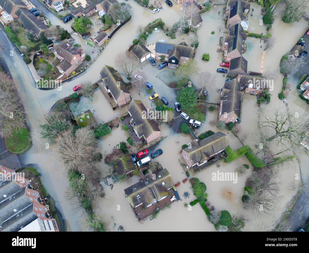 Flooding in Abingdon, Oxfordshire in January 2024 - residential homes ...
