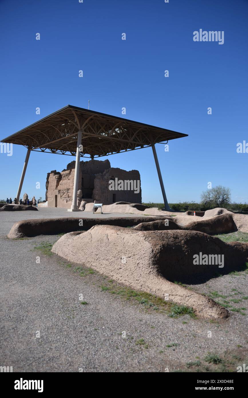 Coolidge, AZ., U.S.A., 3/16/2024. Casa Grande Ruins National Monument ...