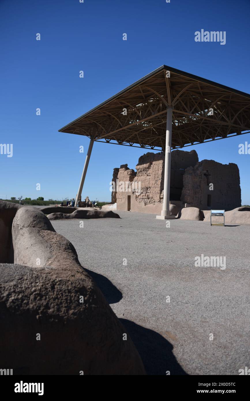 Coolidge, AZ., U.S.A., 3/16/2024. Casa Grande Ruins National Monument ...