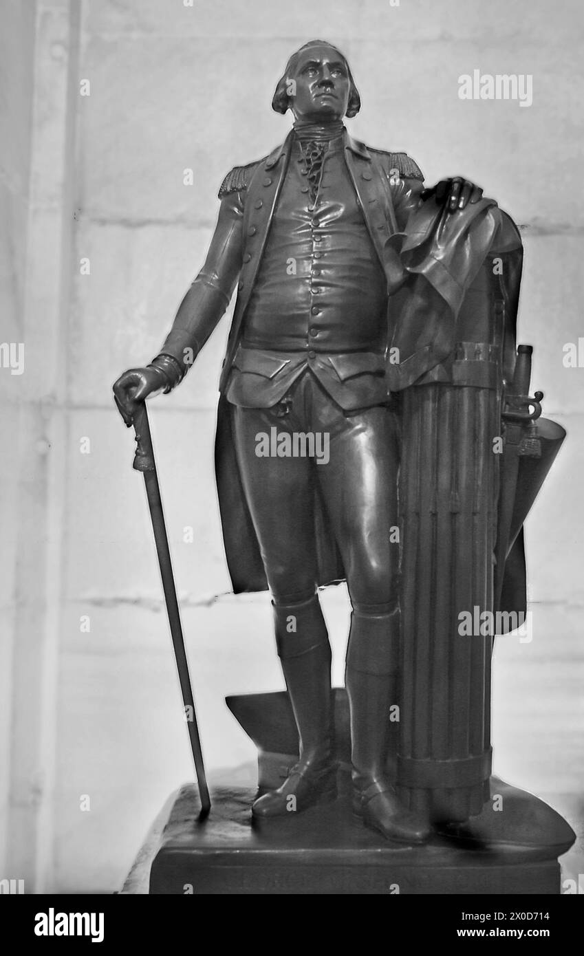 George Washington statue on display at monument DC USA Stock Photo - Alamy