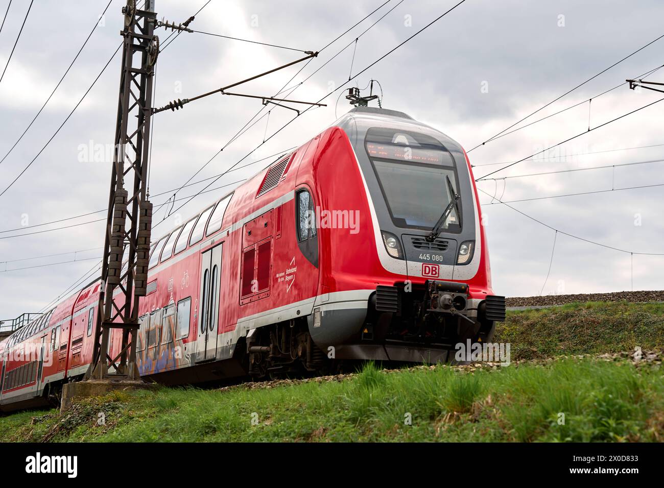 Augsburg, Bavaria, Germany - April 11, 2024: DB Deutsche Bahn regional ...