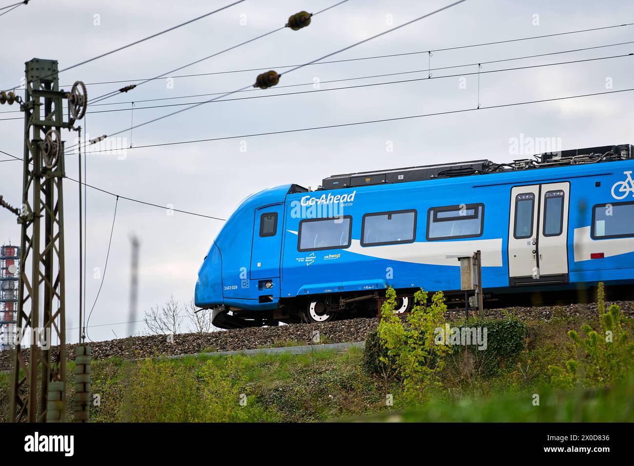 Augsburg, Bavaria, Germany - April 11, 2024: Regional train Go Ahead ...
