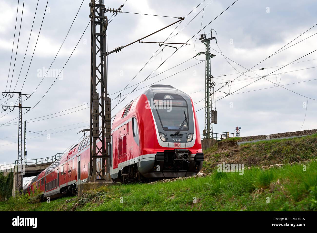 Augsburg, Bavaria, Germany - April 11, 2024: DB Deutsche Bahn regional ...
