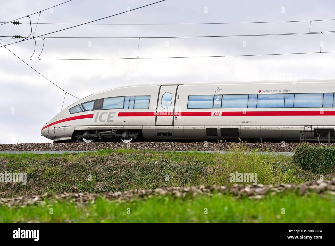 Augsburg, Bavaria, Germany - April 11, 2024: Intercity-Express ICE long ...