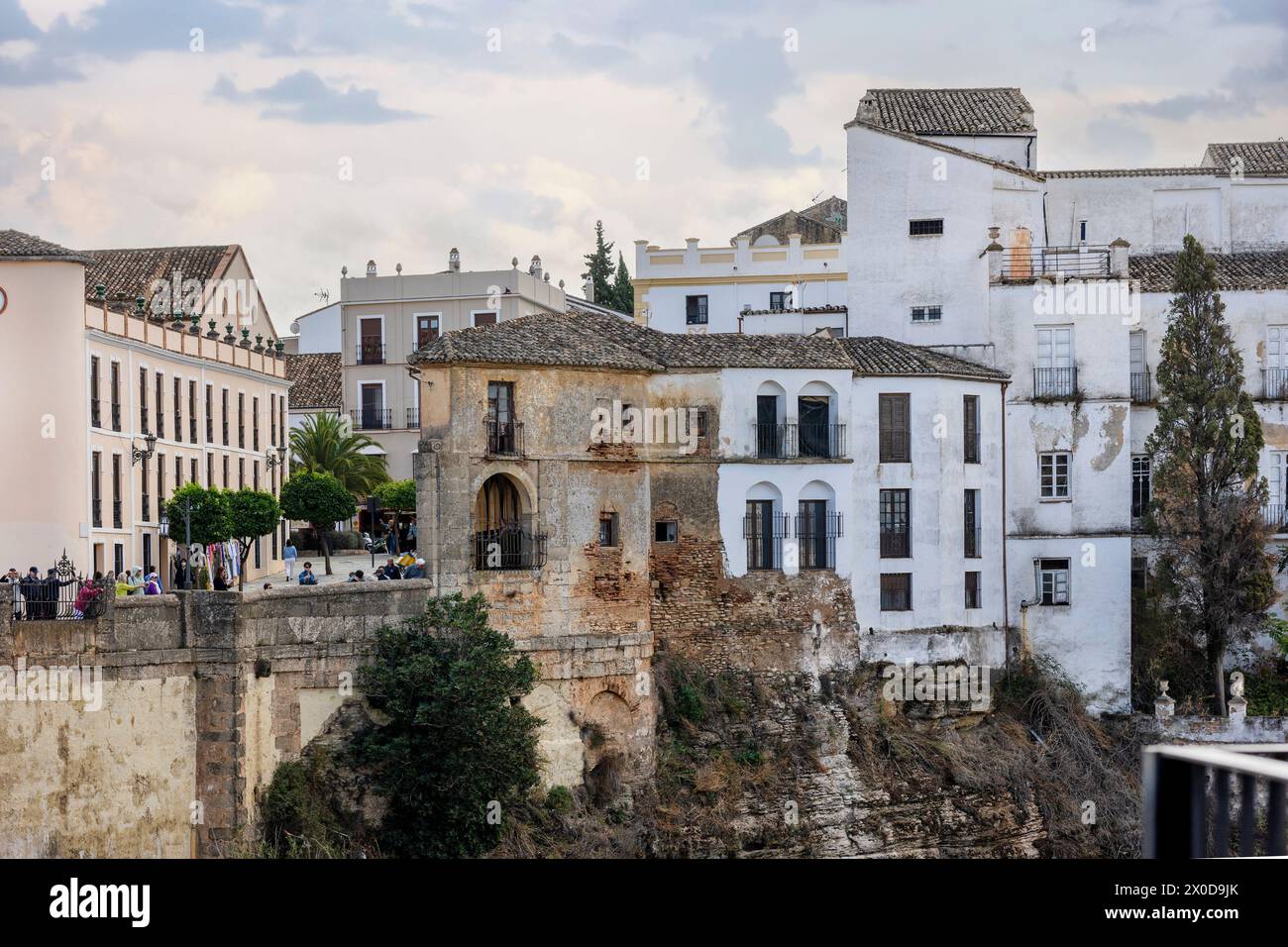 Ronda, Spain - October 20, 2023: Famous arched bridge from Ronda ...