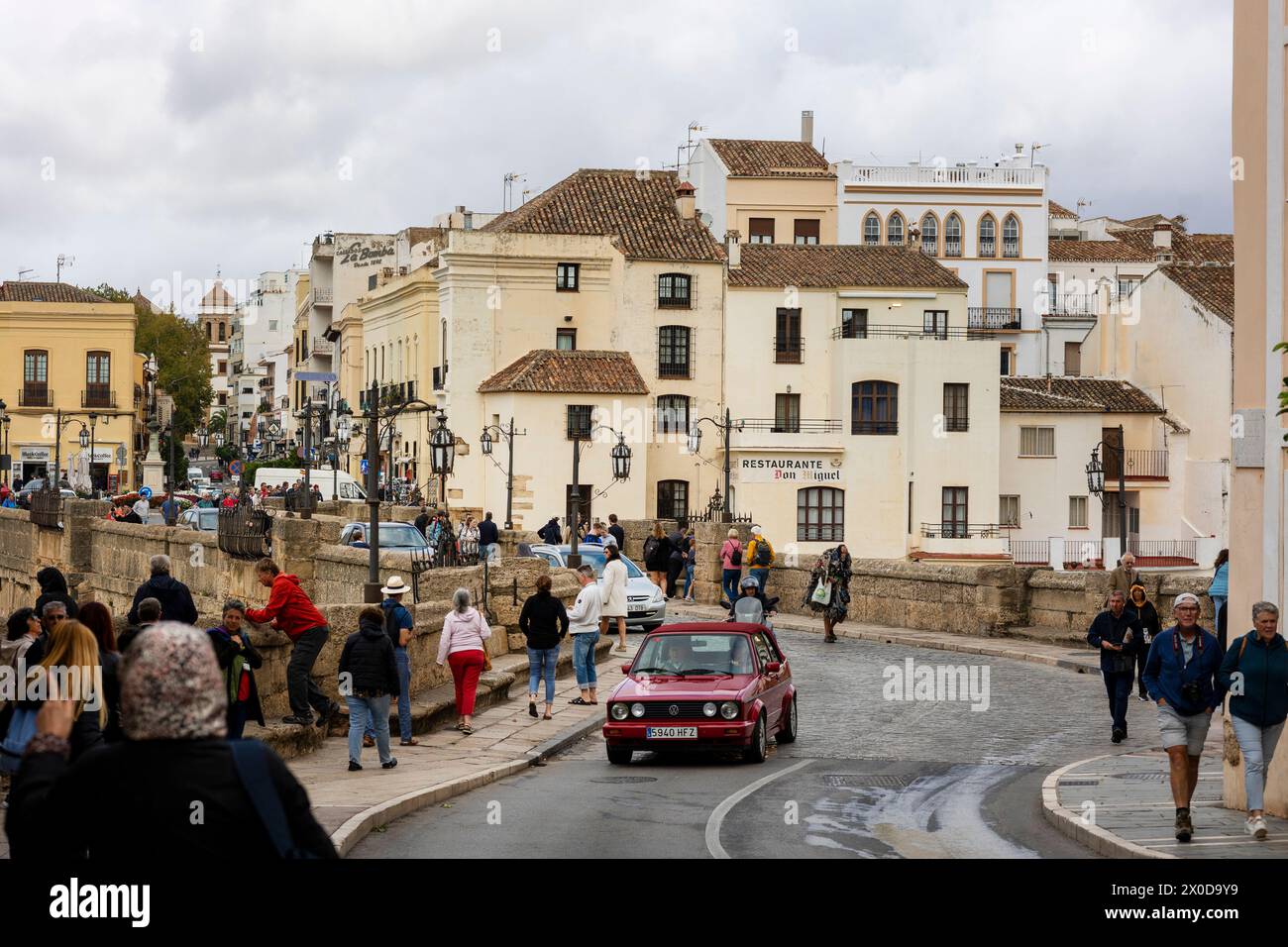 Ronda, Spain - October 20, 2023: Famous arched bridge from Ronda ...