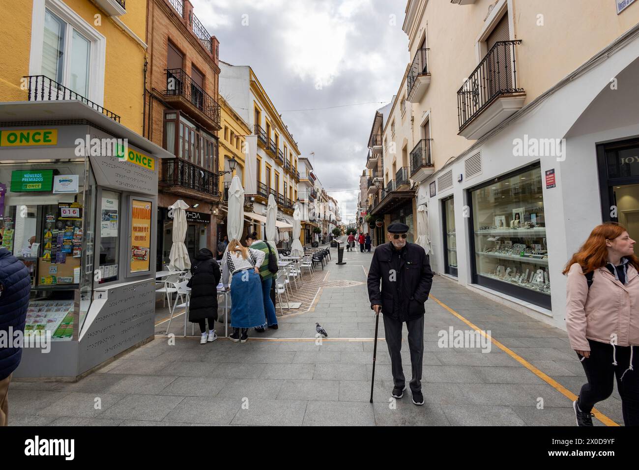 Ronda, Spain - October 20, 2023: Typical streets of Ronda village with ...