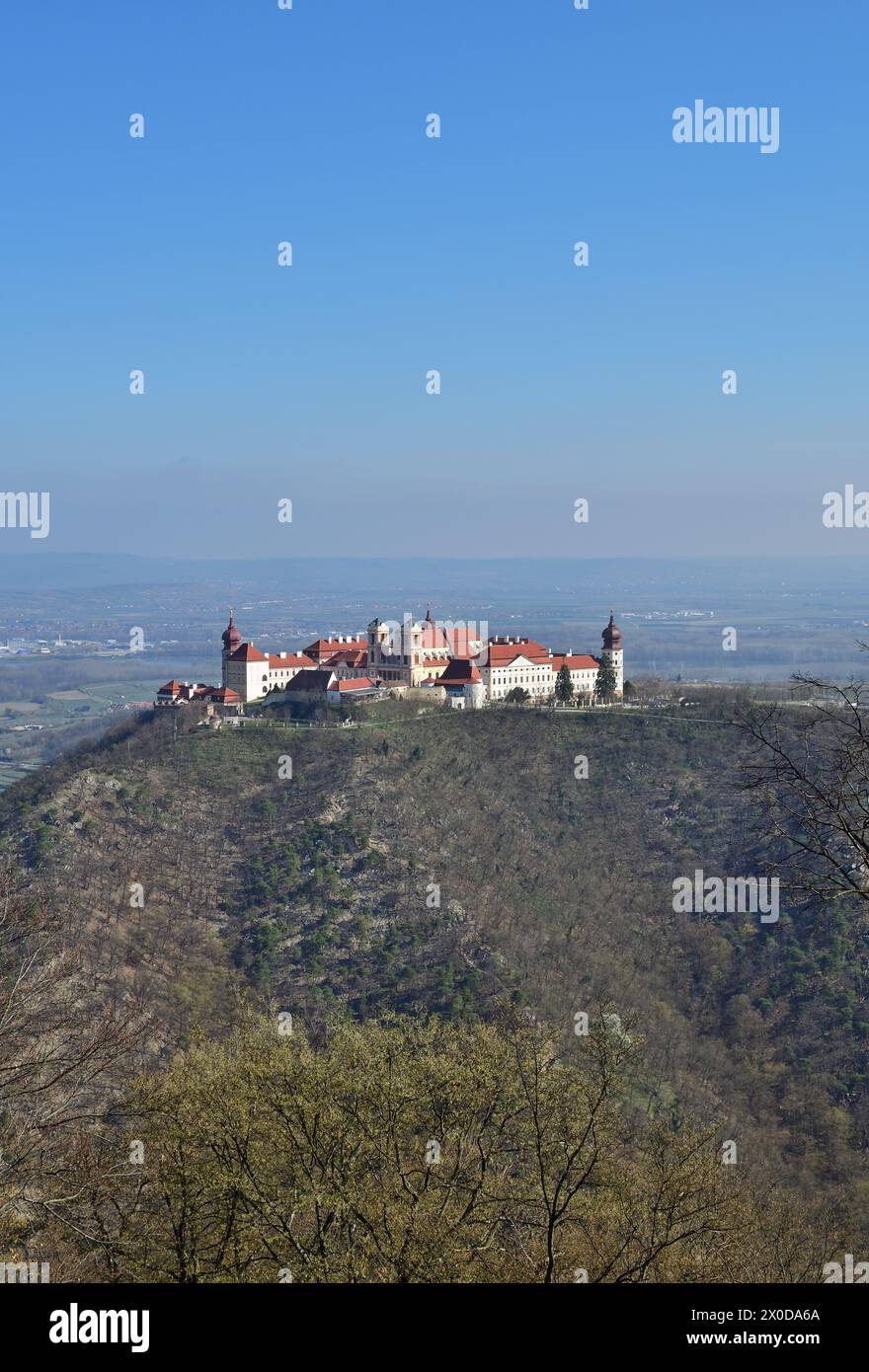 View of Gottweig Abbey from Waxenberg, vertical Stock Photo - Alamy