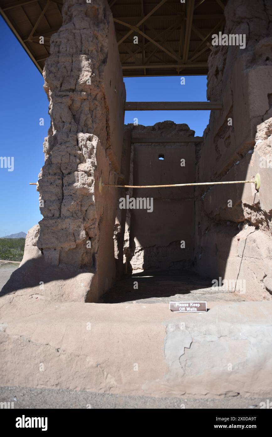Coolidge, AZ., U.S.A., 3/16/2024. Casa Grande Ruins National Monument ...