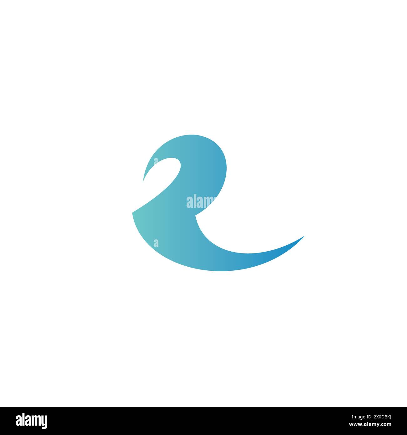 R Wave Logo, Letter R Logo, Wave Logo. R Icon vector Stock Vector Image ...
