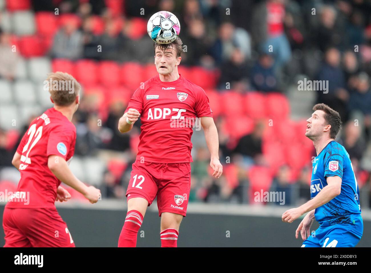 Frederik Carstensen, FC Fredericia (12) in action in the Cup semi-final ...